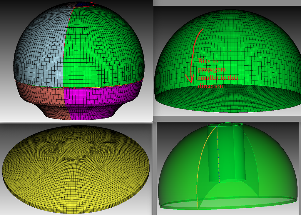 How to bias a mesh that is swept - Meshing - Coreform Forum