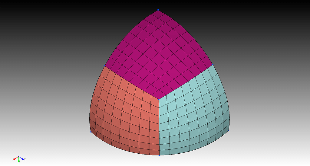 Hexmesh of a hemisphere - Meshing - Coreform Forum